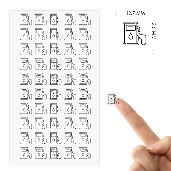 50 Clear Gas Station Planner Stickers Transparent Gas Pump - Etsy