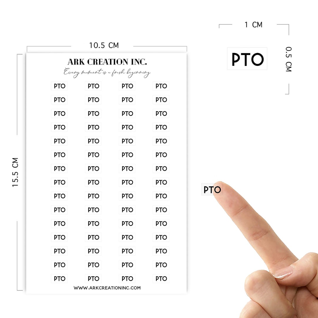 Matte Text Planner Sticker | PTO Sticker | Planner Stickers for Erin ...