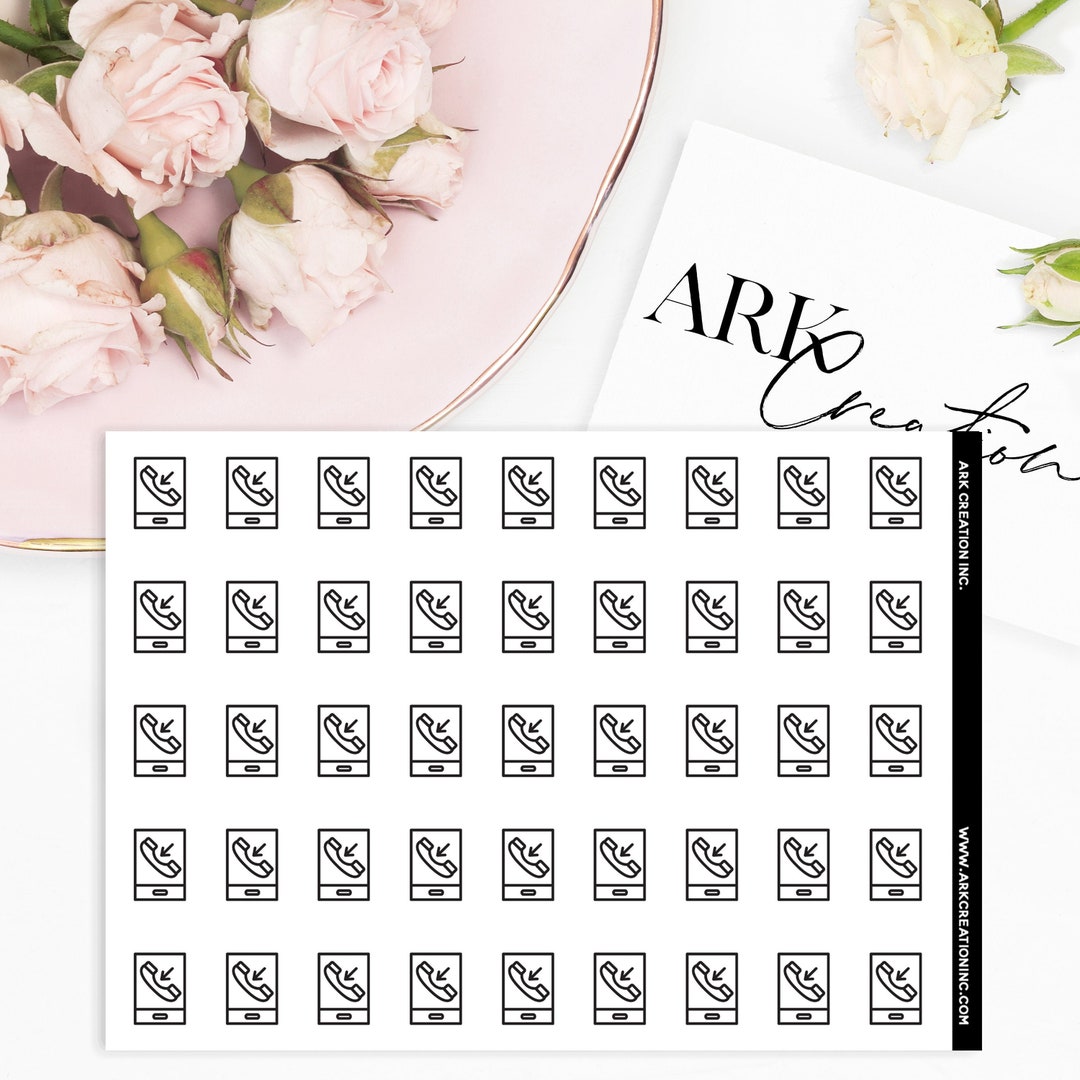 ARK Functional | Incoming Call Icon Sticker | Erin Condren Sticker ...