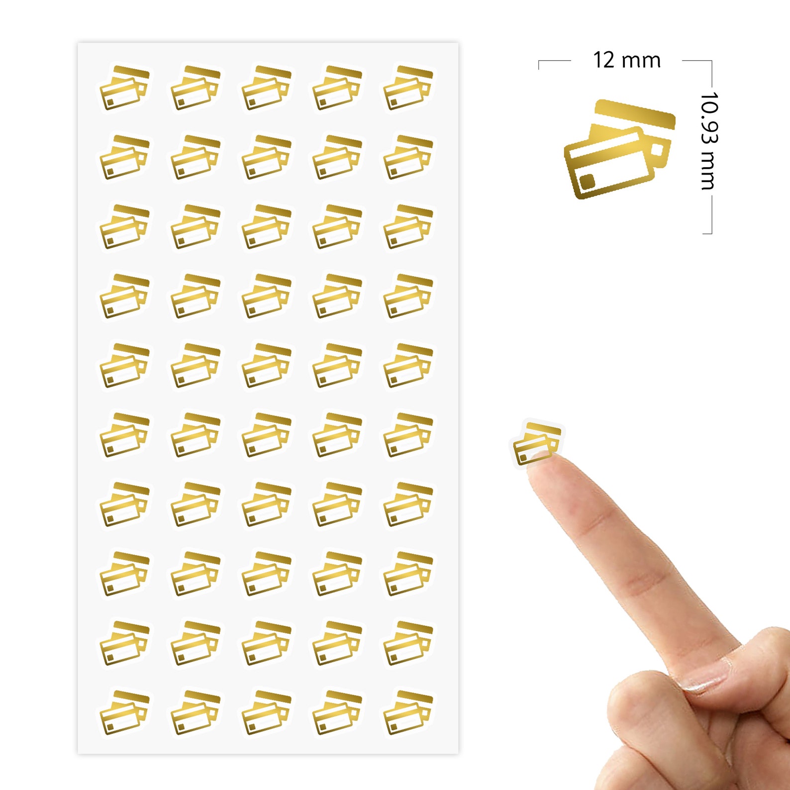 50 Mini Credit Card Stickers Bill Pay Stickers Payment Due - Etsy