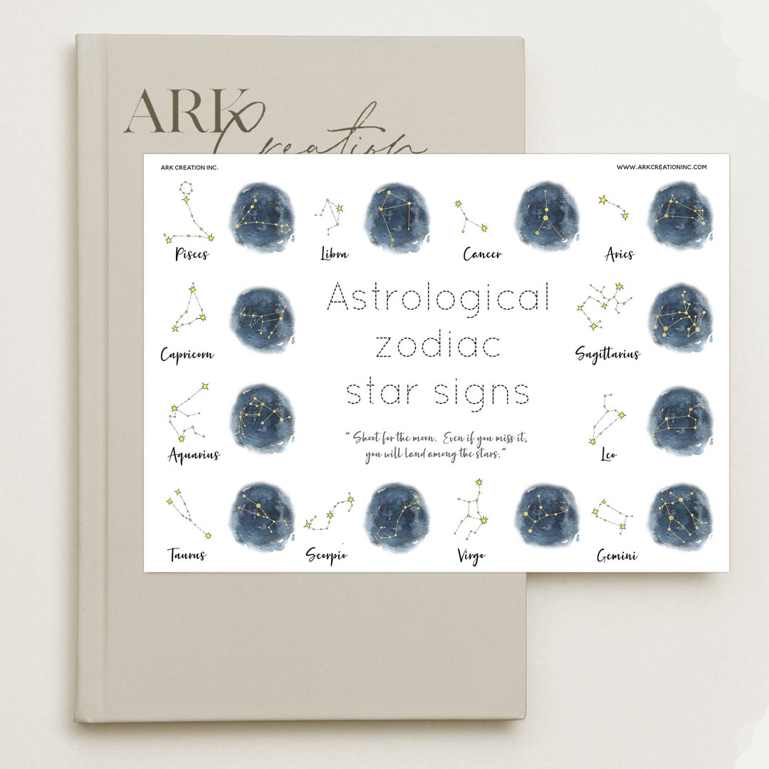 ARK Line | Astrological Zodiac Signs Sticker | Erin Condren Stickers ...