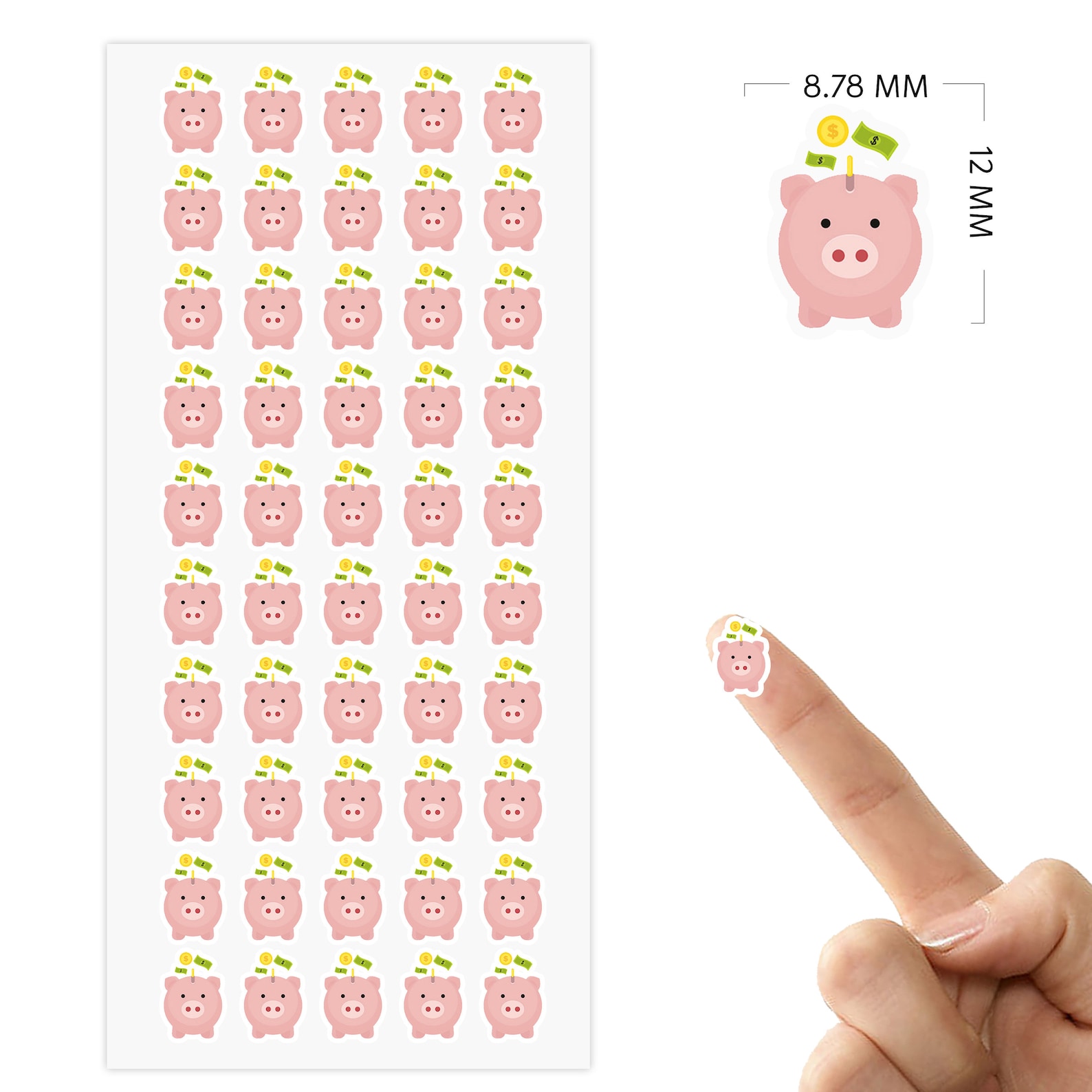 50 Payday Stickers| Kawaii Cute Piggy Stickers | Payday | Piggybank ...