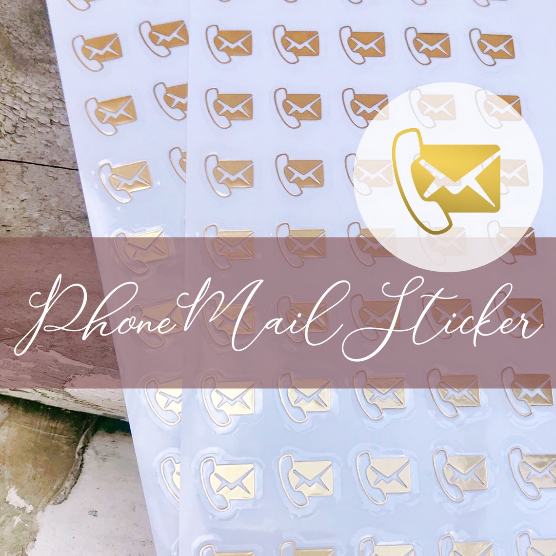 50 Call & Email Stickers Gold Foil Planner Sticker - Etsy
