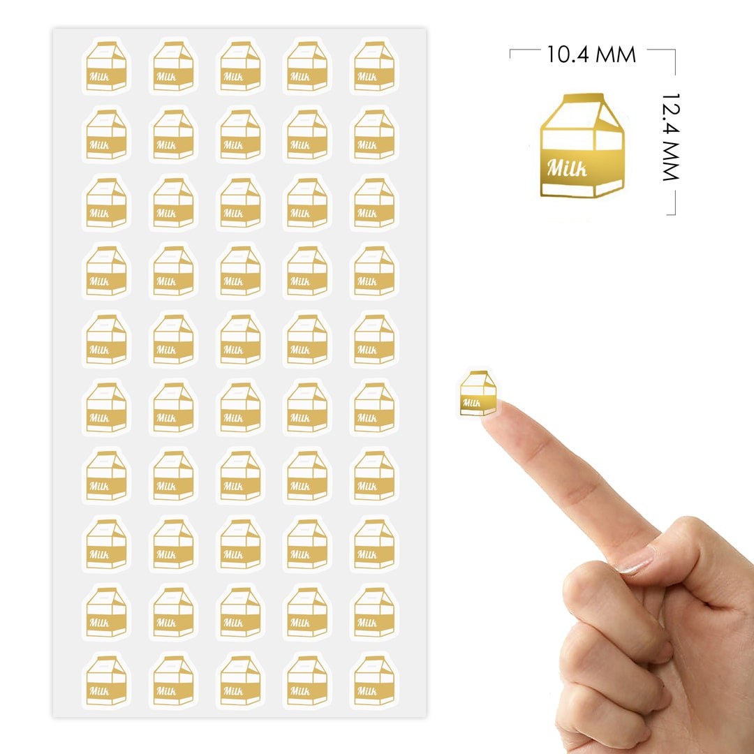 50 Milk Food Stickers | Milk is Life Stickers | Cute Stickers | Set of ...