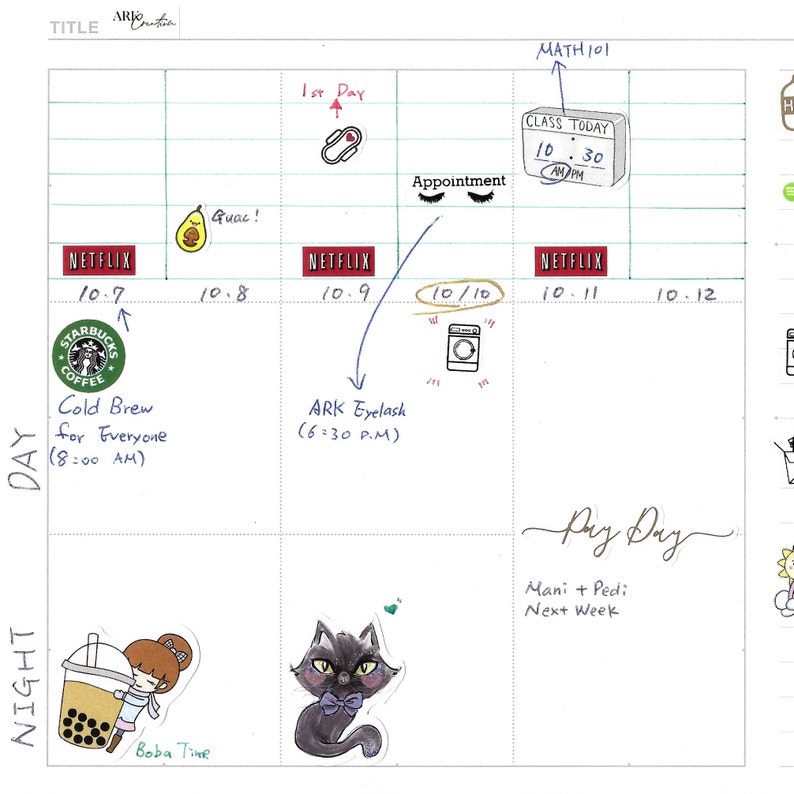 50 Netflix Reminder Stickers | Planner Stickers | Happy Planner - Etsy