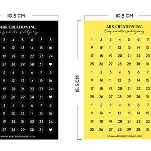 Small Number Stickers | Planner Date Label | Tiny Date Stickers ...