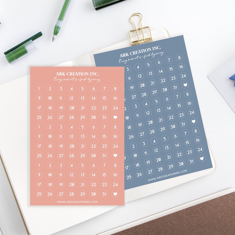 Small Number Stickers | Planner Date Label | Tiny Date Stickers ...