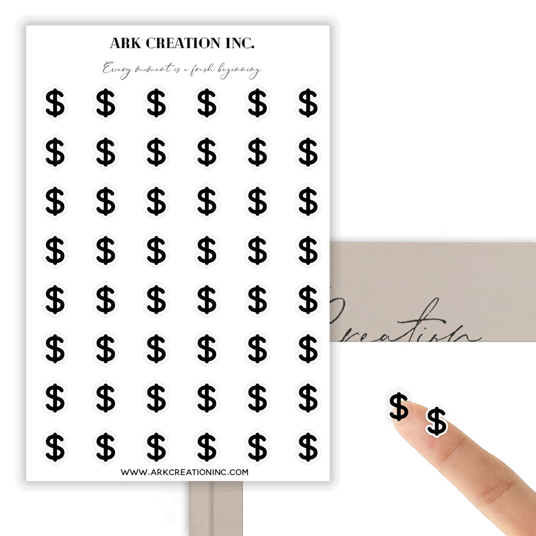 50 Money Sticker | Payday Label | Bill Planner Sticker | Transparent ...