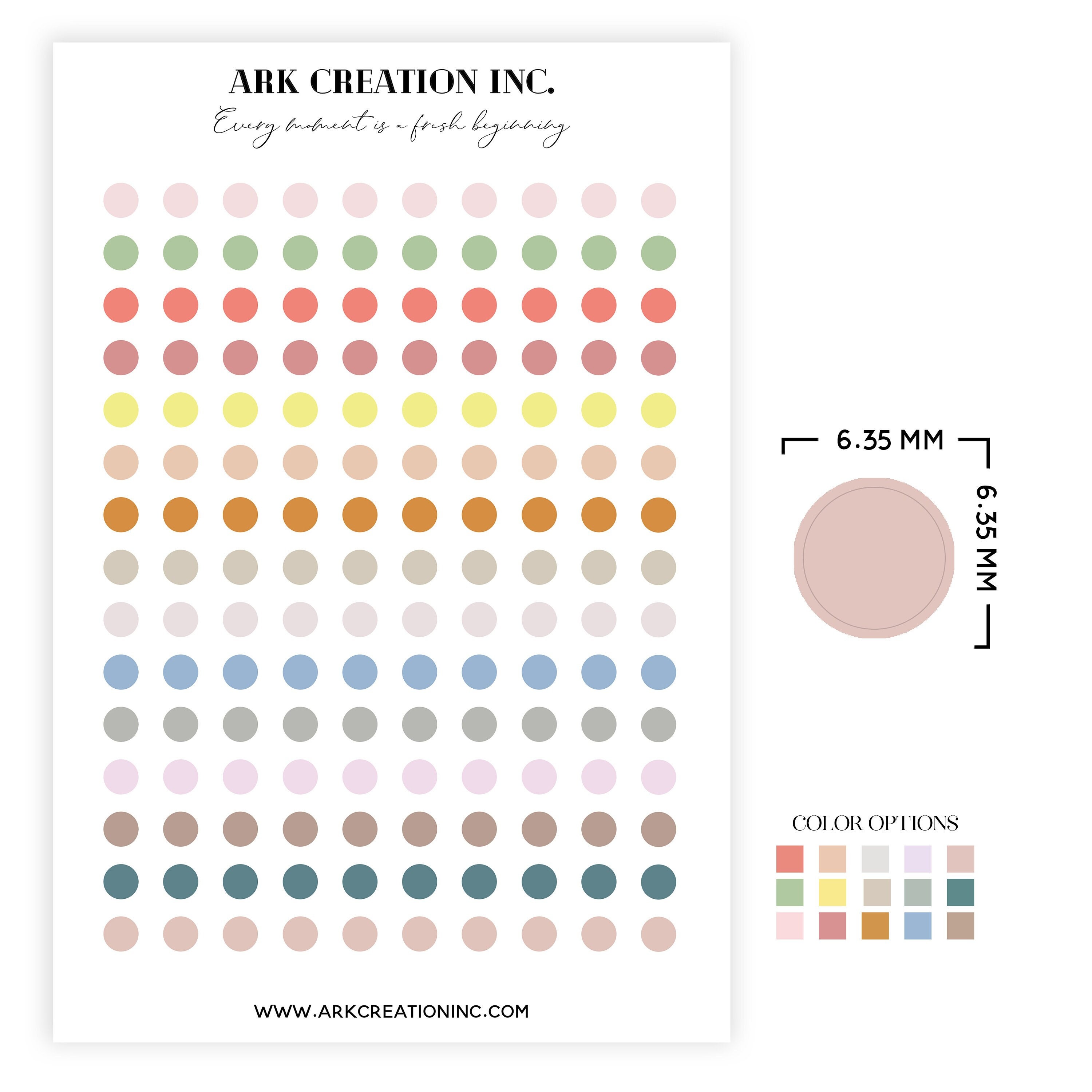 Colorful Planner Dots TRANSPARENT Matte Mini Droplet Planner | Etsy