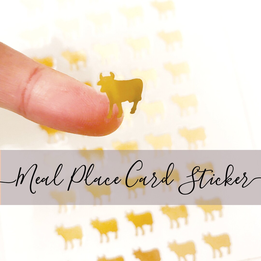 50 Wedding Meal Stickers | Meal Choice Stickers for Place Card | Set of ...