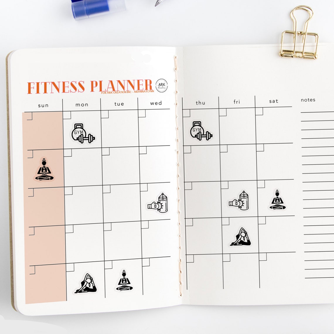 50 Gym Work Out Reminder Stickers | Fitness Stickers | Gym Icon Planner ...