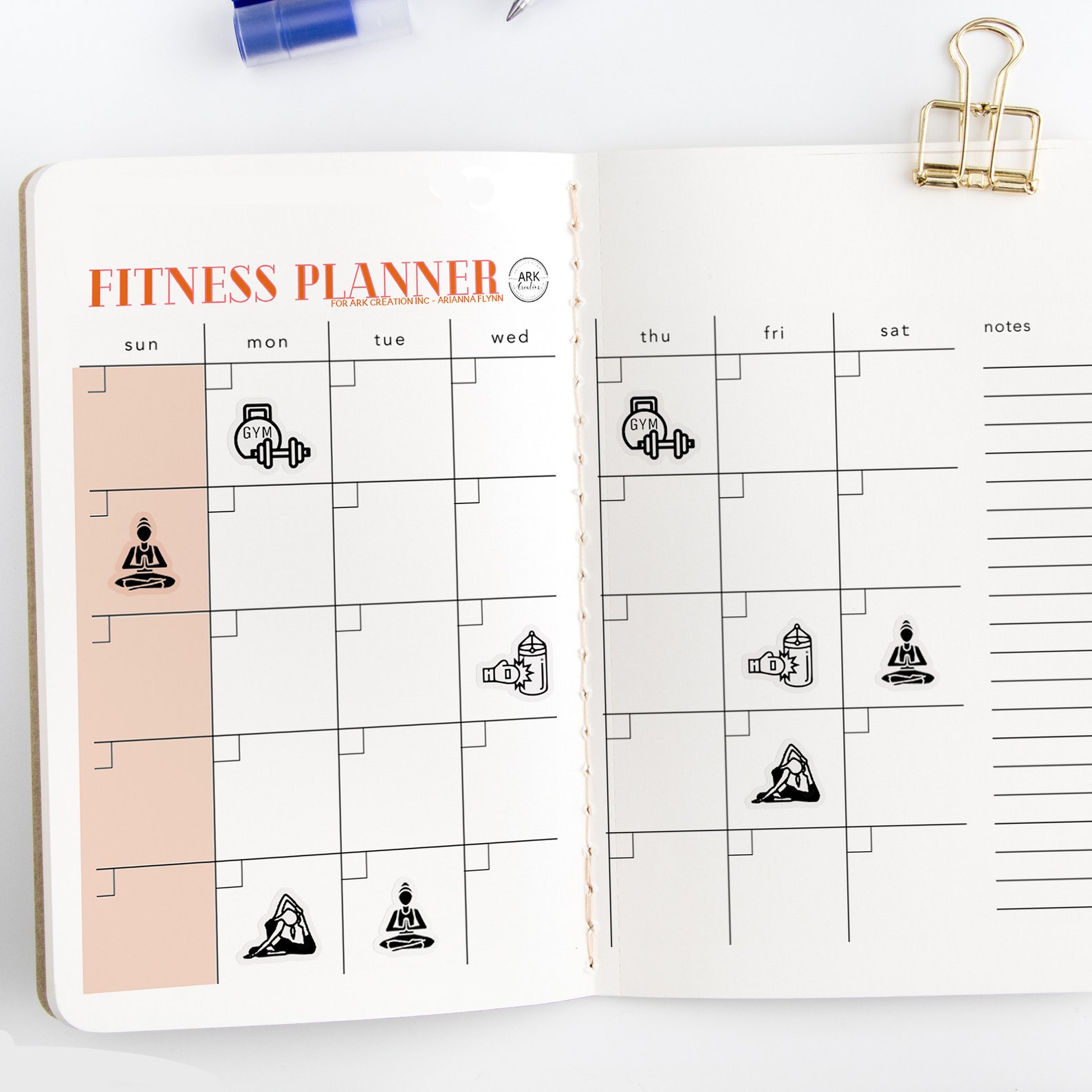 50 Gym Work Out Reminder Stickers | Fitness Stickers | Gym Icon Planner ...