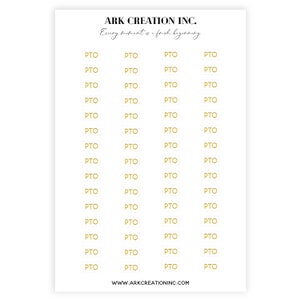 Matte Text Planner Sticker | PTO Sticker | Planner Stickers for Erin ...