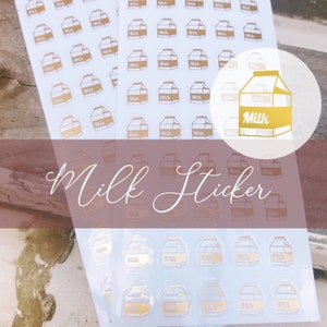 50 Milk Food Stickers | Milk is Life Stickers | Cute Stickers | Set of ...