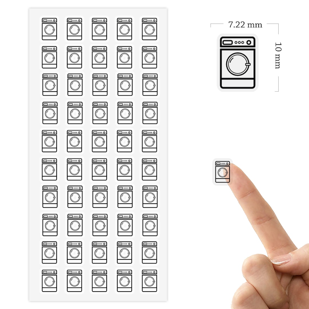 50 Washing Machine Planner Stickers | Laundry Reminder Sticker | Life ...