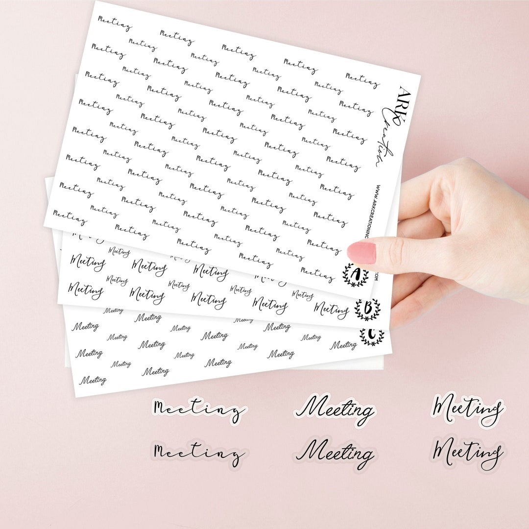 Custom Word Stickers | Custom Text | Personalized Labels for Planners ...