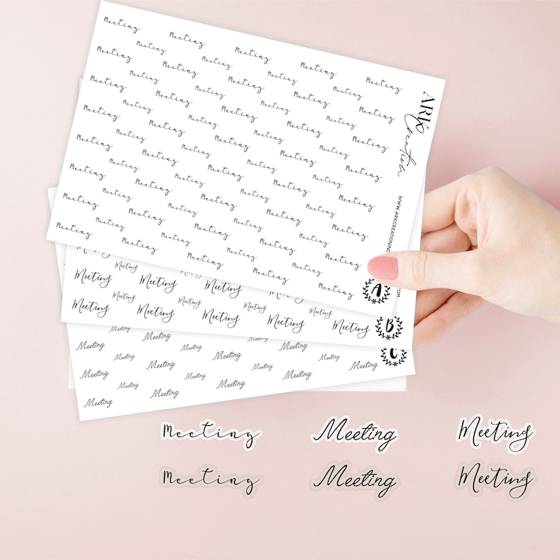 Custom Word Stickers | Custom Text | Personalized Labels for Planners ...
