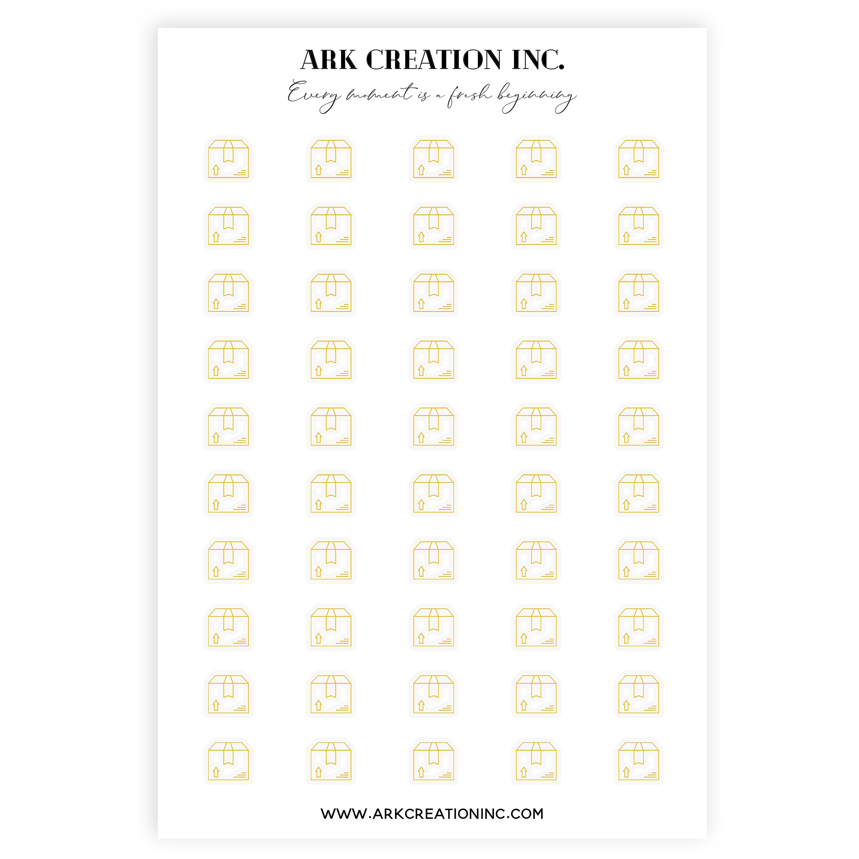 CLEAR Paper Mini Package/box Icon Planner Stickers Happy Mail Box Icon ...