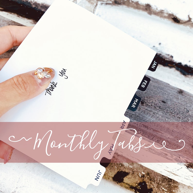 Functional Monthly Divider Tab Set of 35 Binder Planner | Etsy