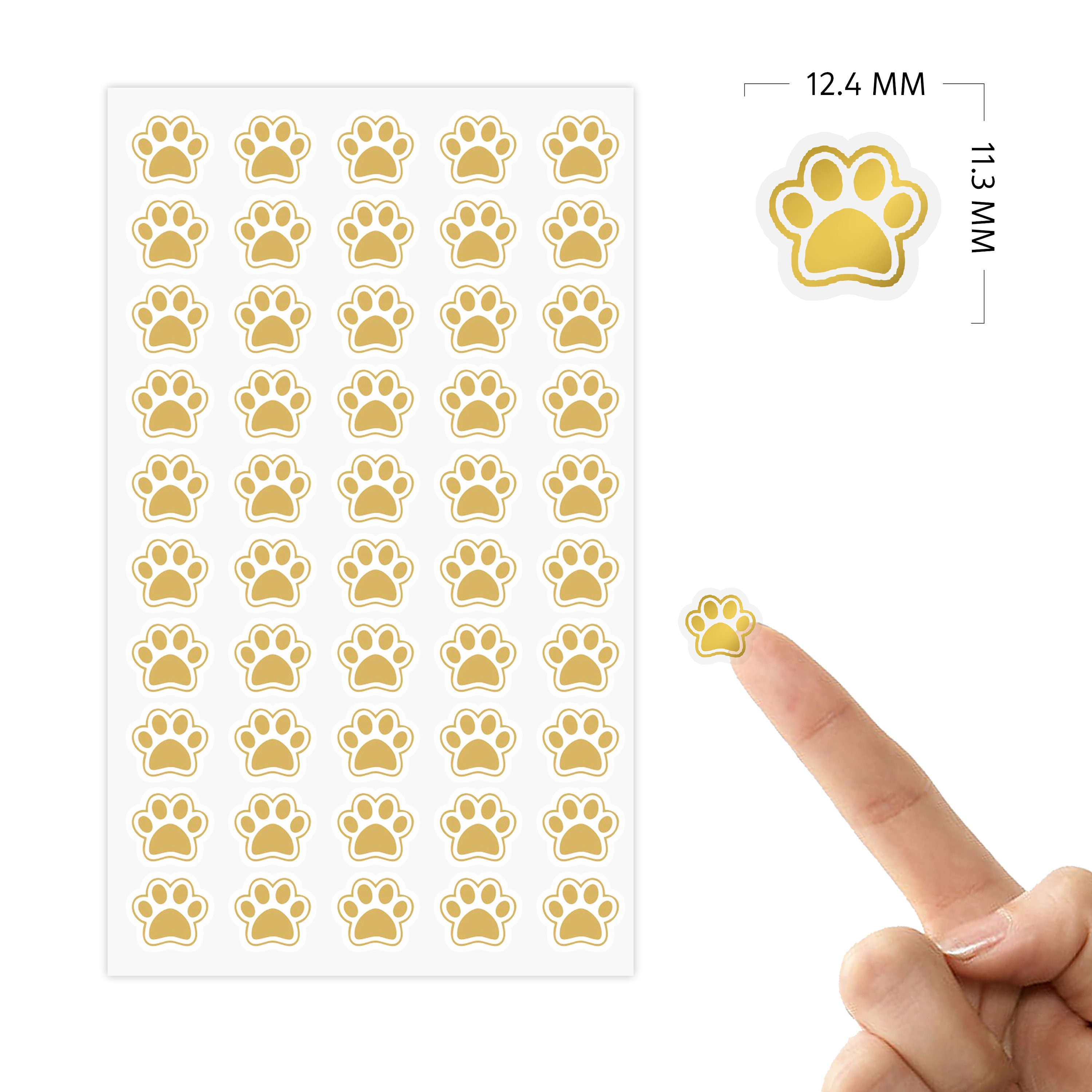 50 Paw Print Planner Stickers | Pet Planner Sticker | Gold Foil ...