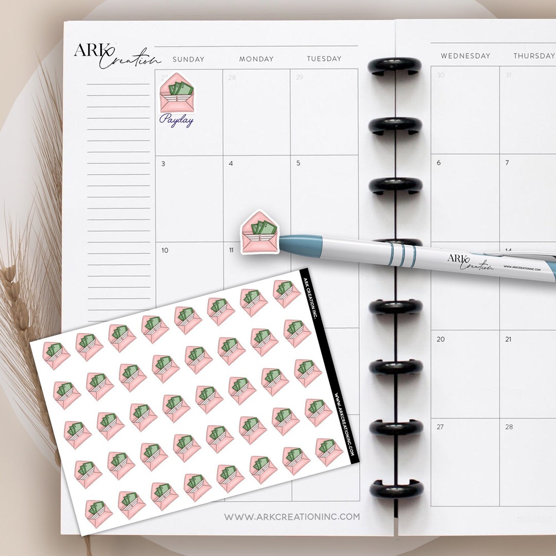 Pay Day Planner Stickers / Icon Functional Planner Stickers / Bullet ...