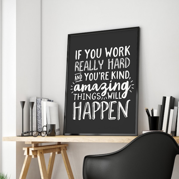 Work Really Hard - Etsy