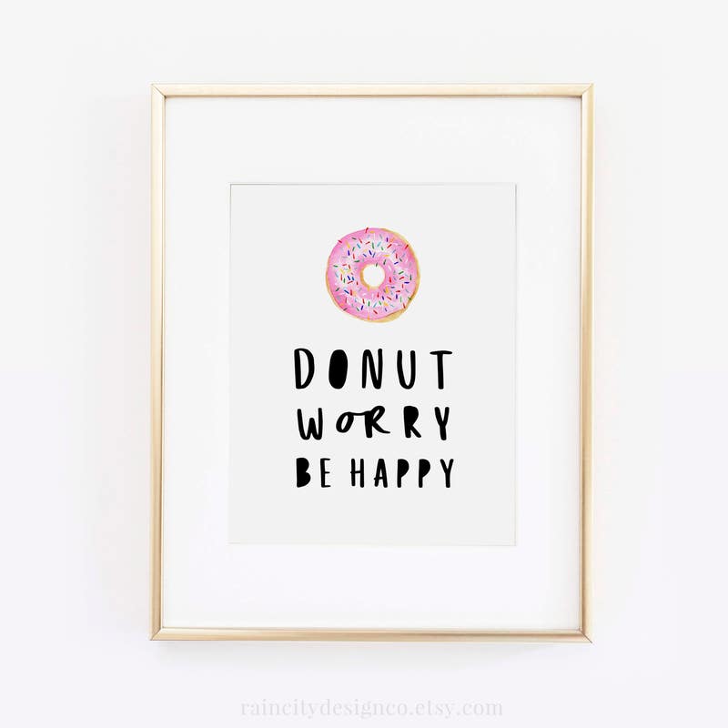 Donut Worry Be Happy - Etsy