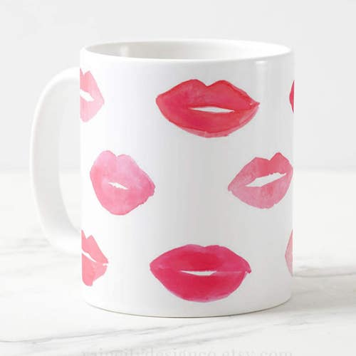 Lips Mug Lips Coffee Mug Eyelash Mug Makeup Brush Cup | Etsy