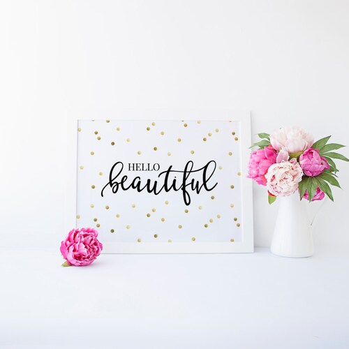 MAKEUP WALL ART Gold Silver or Rose Gold Foil Print Life - Etsy