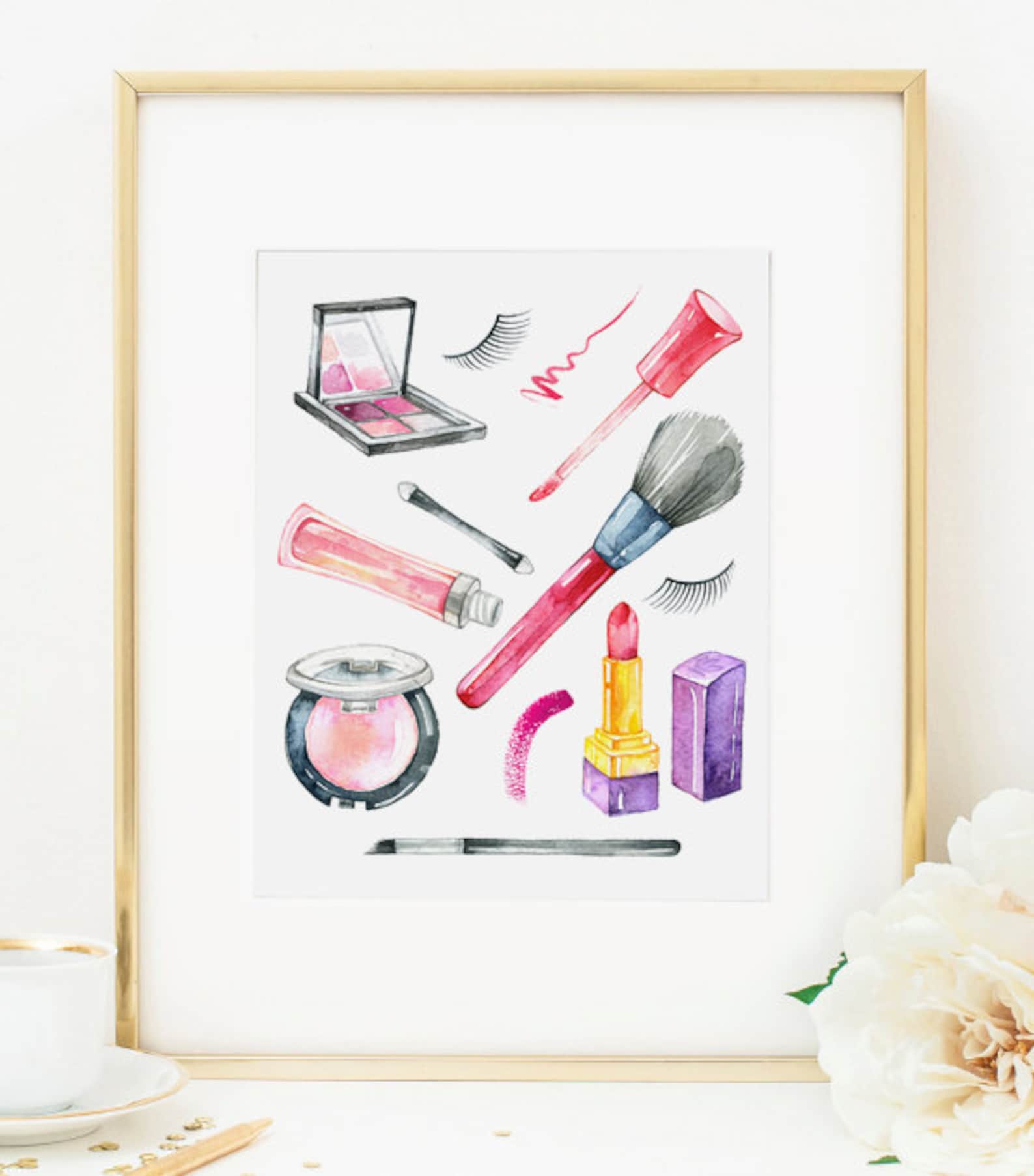 Makeup Print Makeup Wall Art Beauty Print Makeup Printable | Etsy