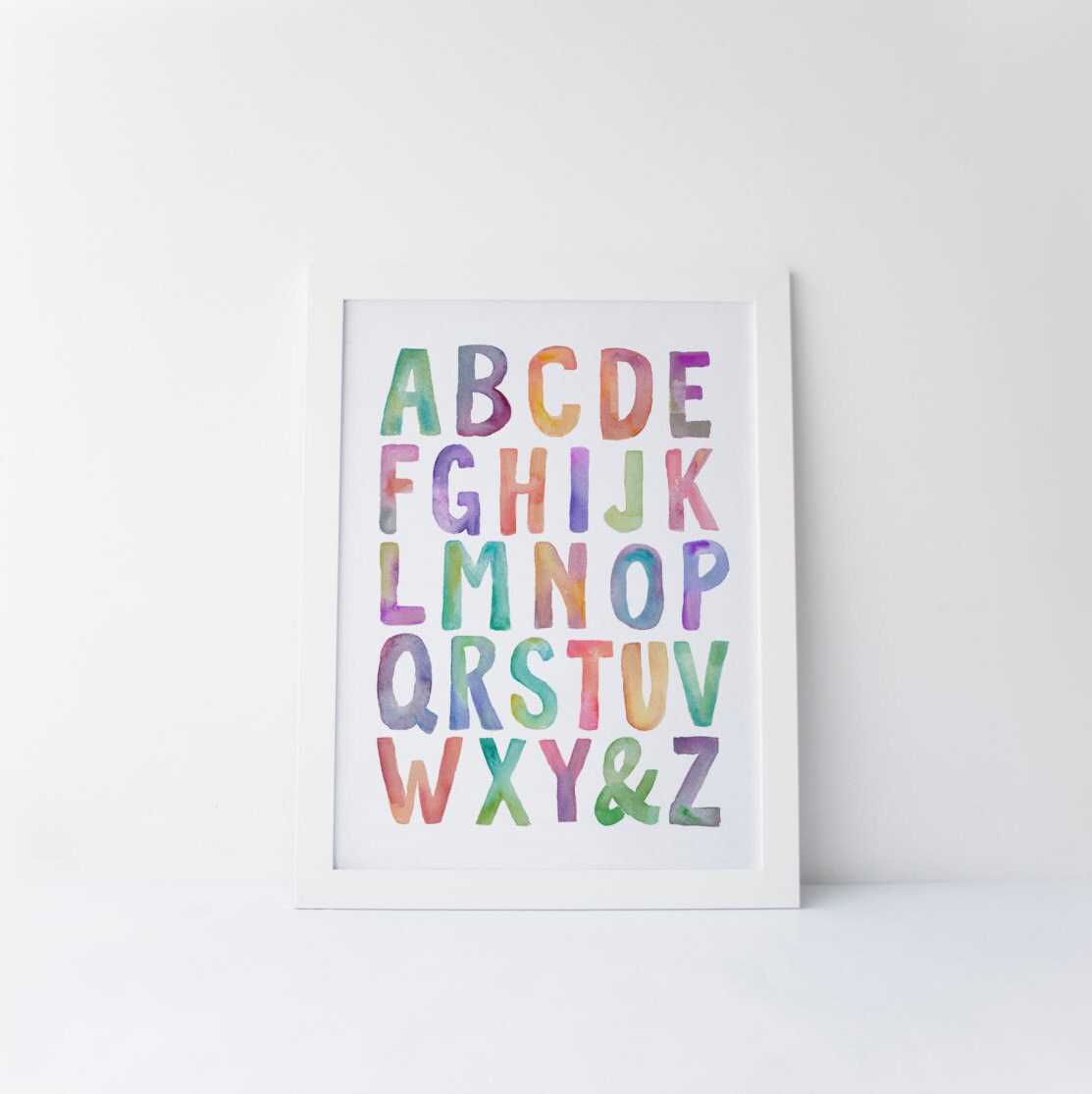 Alphabet Print, ABC Print, Abc's Wall Art, Alphabet Letters, Nursery ...