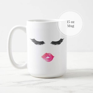 Lips and Lashes Mug, Eyelashes Mug, Lashes Mug, Cute Mugs, Makeup Mug ...