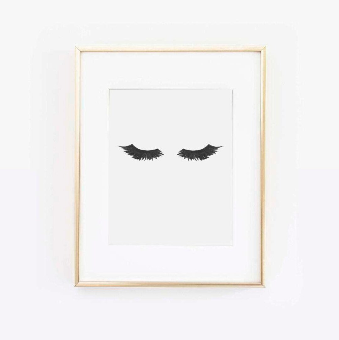 Eyelash Print, Lashes Print, Mascara Art, Mascara Print, Eyelashes ...