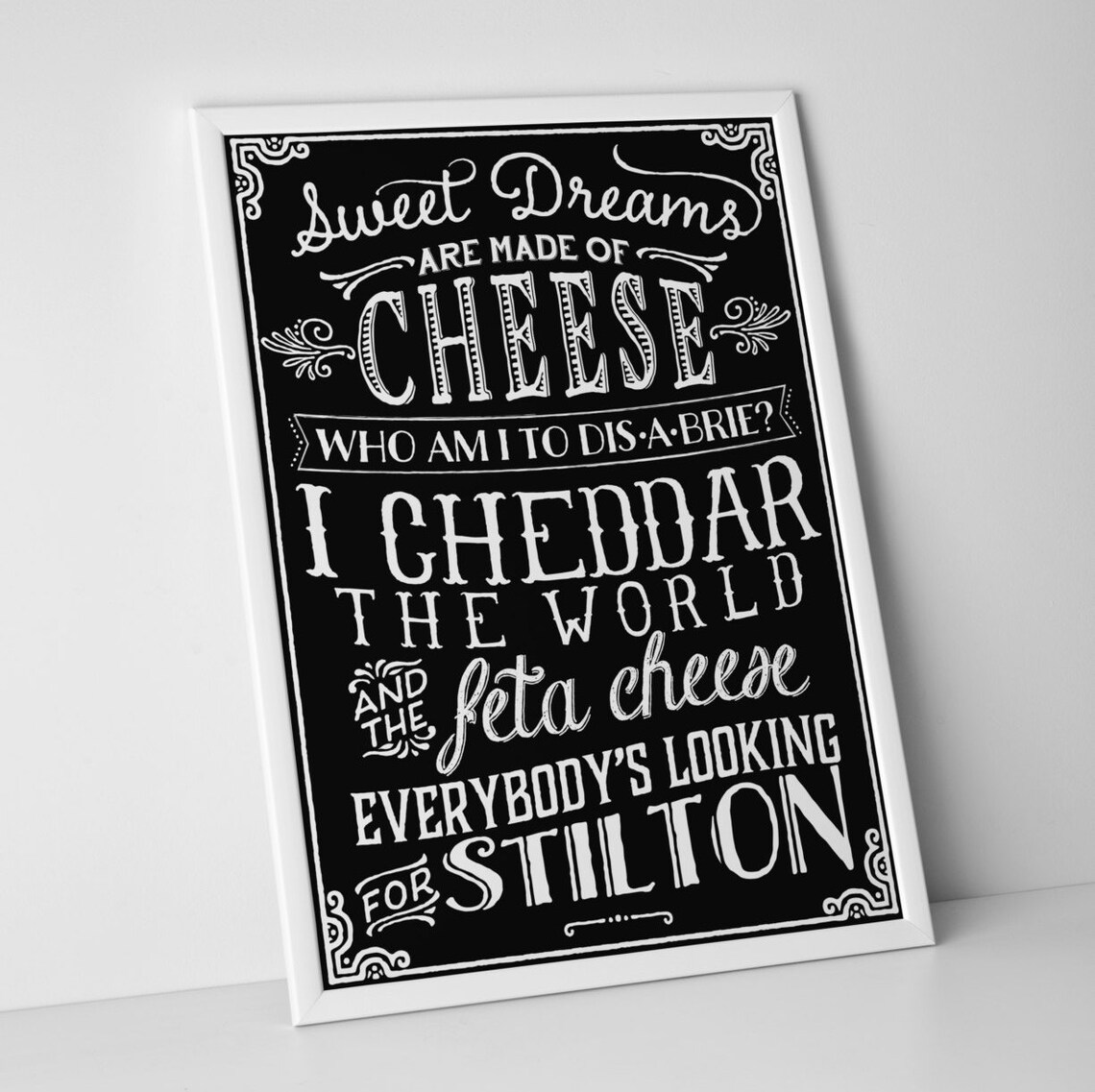 Cheese Print Charcuterie Print Cheese Art Print Sweet - Etsy