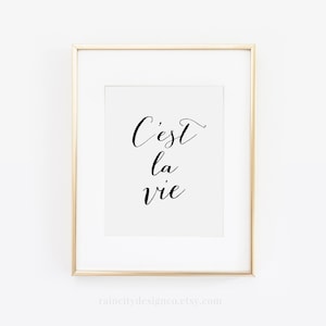 C'est La Vie, Cest La Vie Print, Desk Accessories, Travel Art, Travel ...