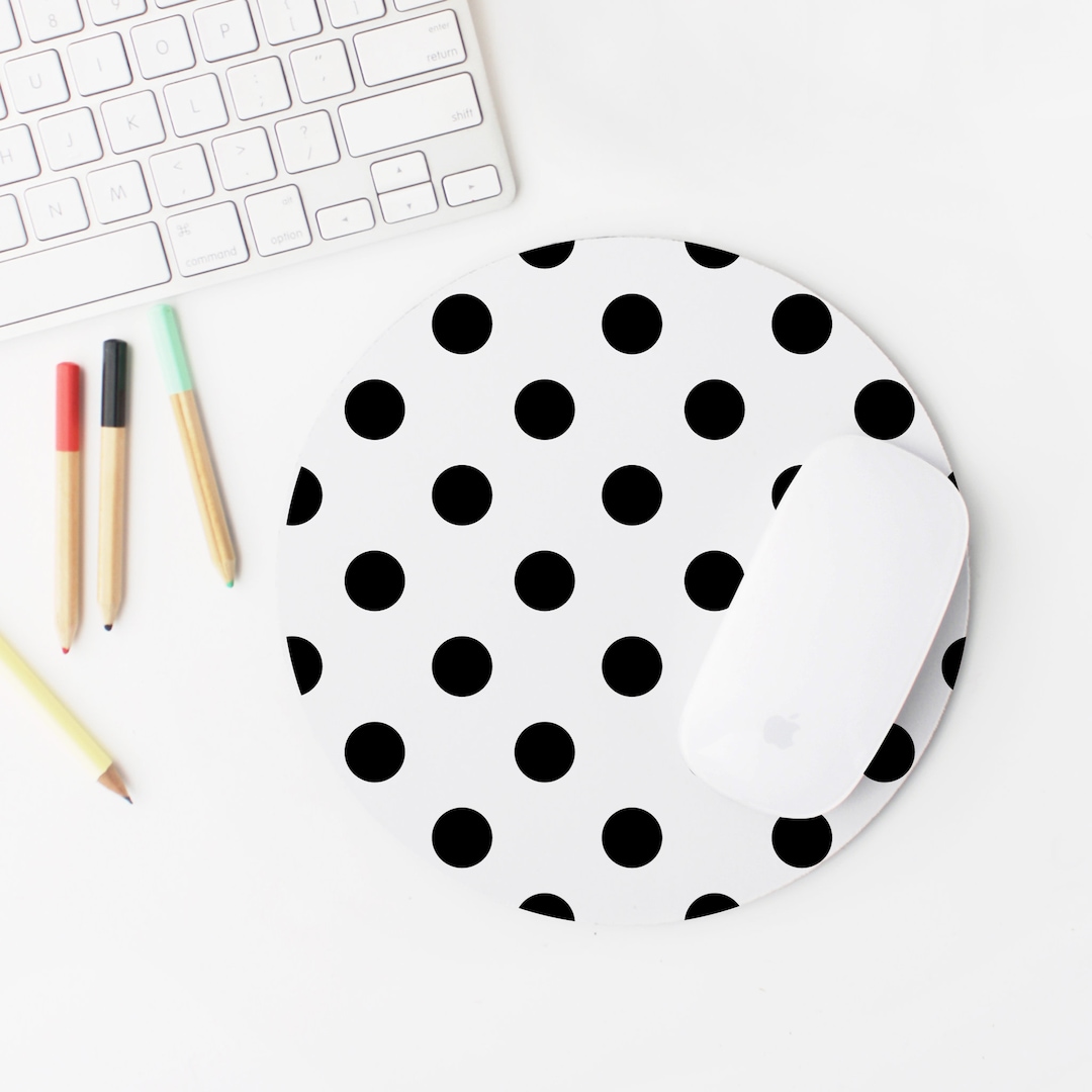 Polka Dot Mouse Pad, Polka Dot Print, Dot Pattern, Gift for Her, Cute ...