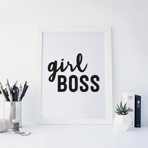 Girl Boss Print Office Desk Decor Desk Accessories - Etsy