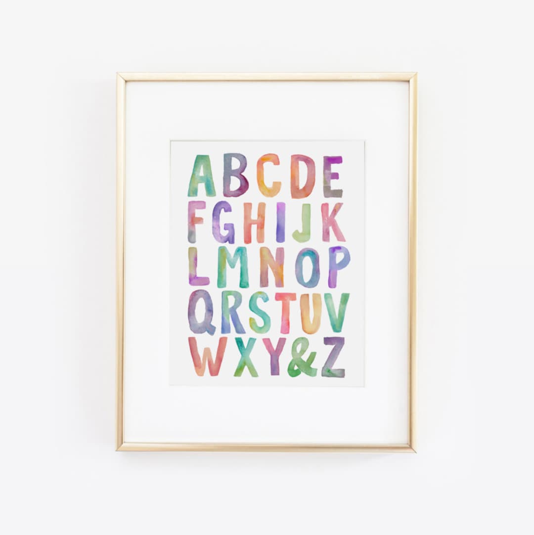 Alphabet Print, ABC Print, Abc's Wall Art, Alphabet Letters, Nursery ...