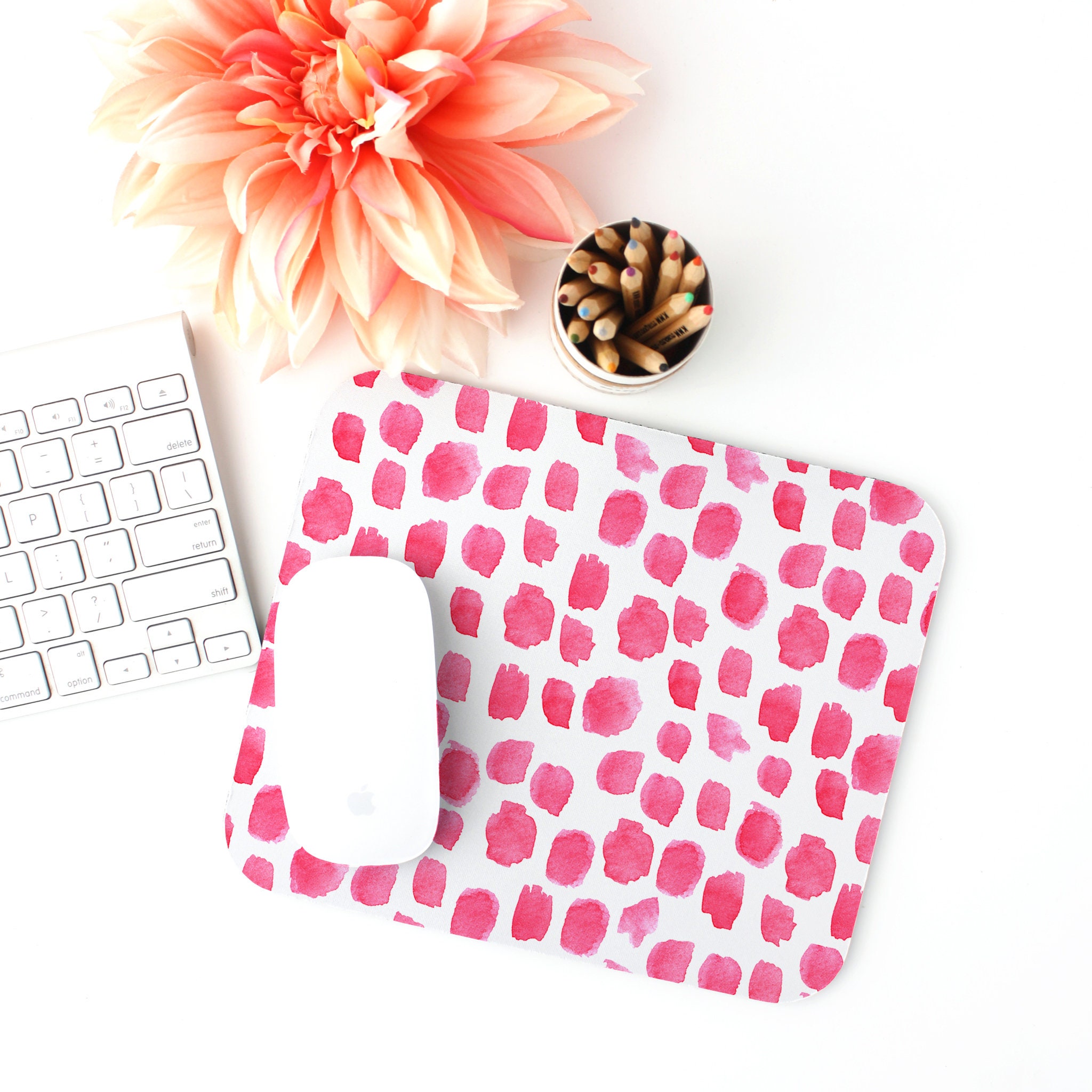 Polka Dot Mouse Pad Polka Dot Print Dot Pattern Gift for - Etsy
