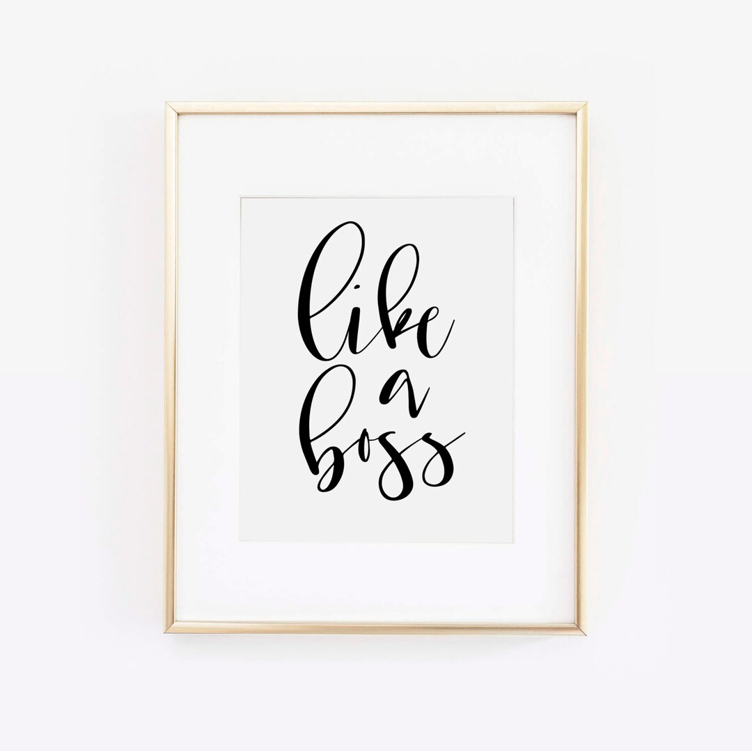 Like a Boss Print, Girl Boss Print, Office Decor, Desk Accessories ...