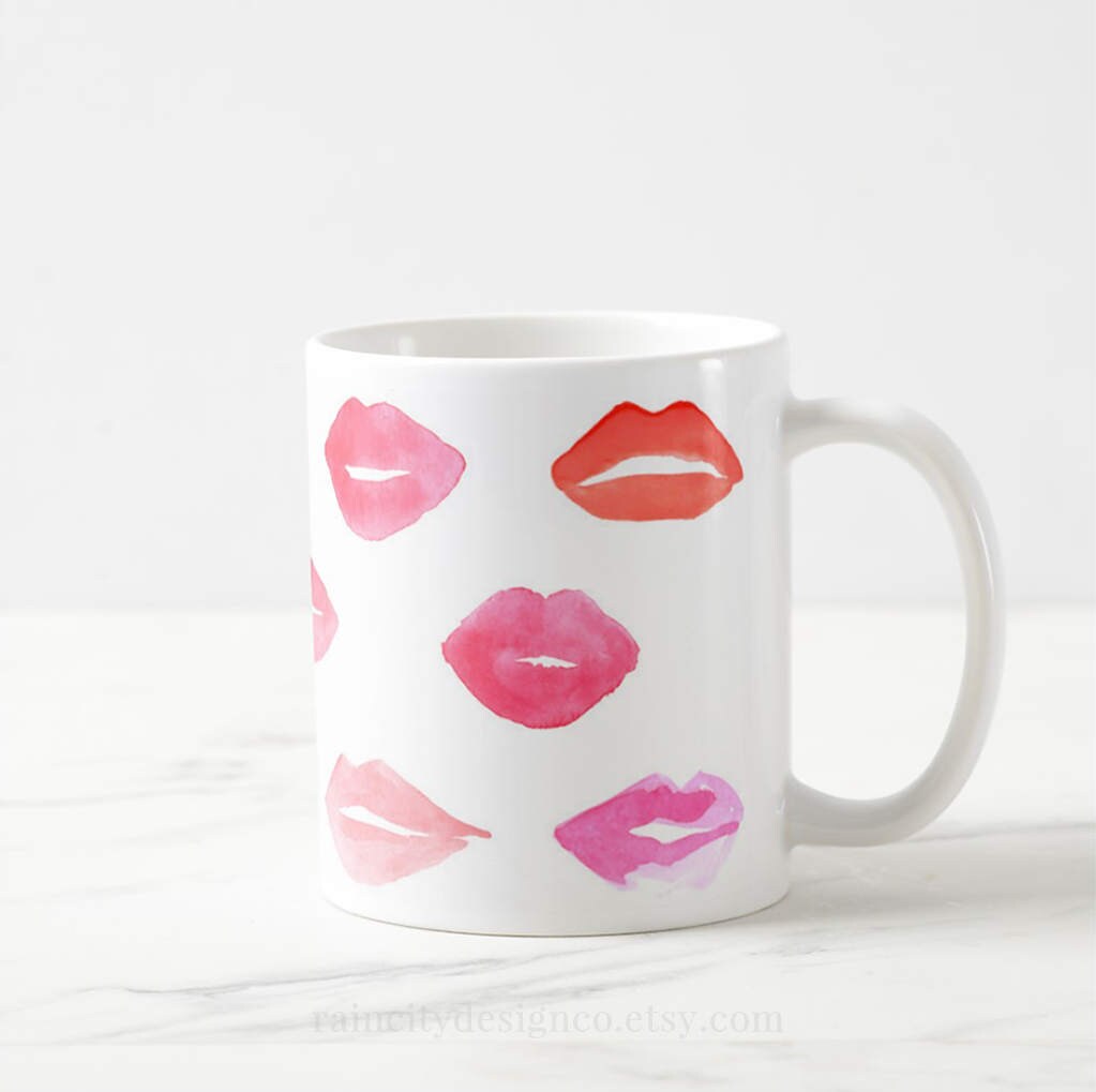 Lips Mug Lips Coffee Mug Eyelash Mug Makeup Brush Cup | Etsy