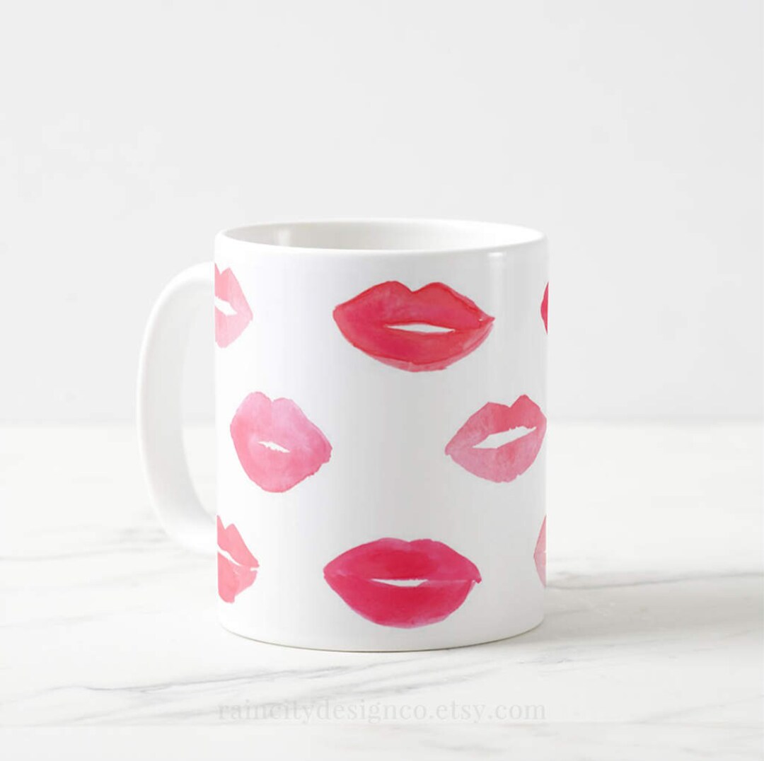 Lips Mug, Lips Coffee Mug, Eyelash Mug, Makeup Brush Cup, Lipstick Mug ...