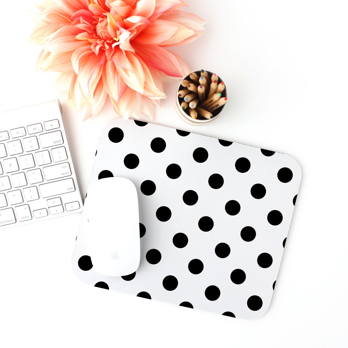 Polka Dot Mouse Pad Polka Dot Print Dot Pattern Gift for - Etsy