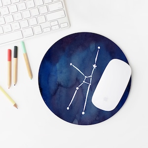 Taurus Mouse Pad, Constellations Print, Astrology Decor, Cute Mouse Pad ...