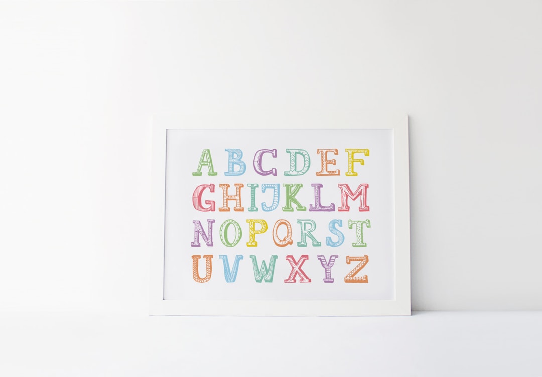 Alphabet Letters, Educational Print, Alphabet Print, ABC Print ...