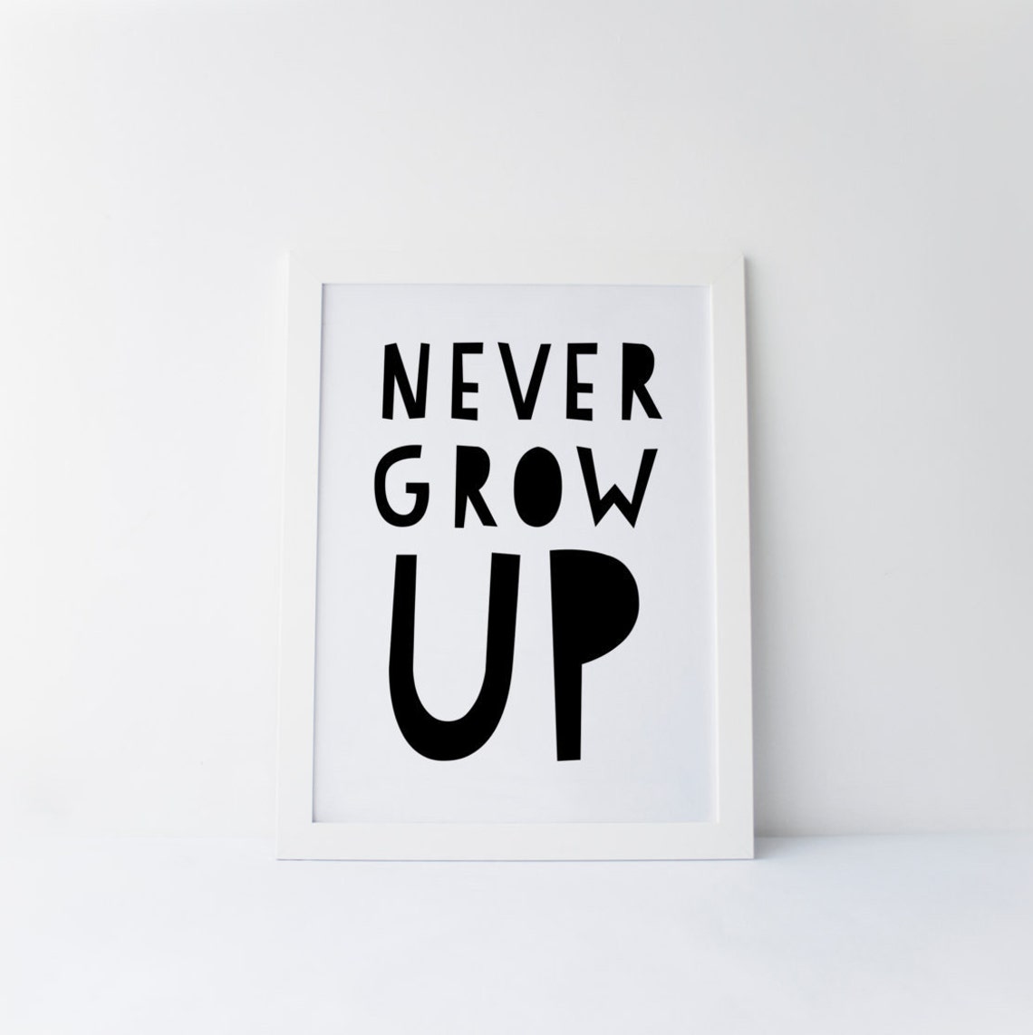 Never Grow up Quote, Inspirational Quotes Saying, Children Playroom ...