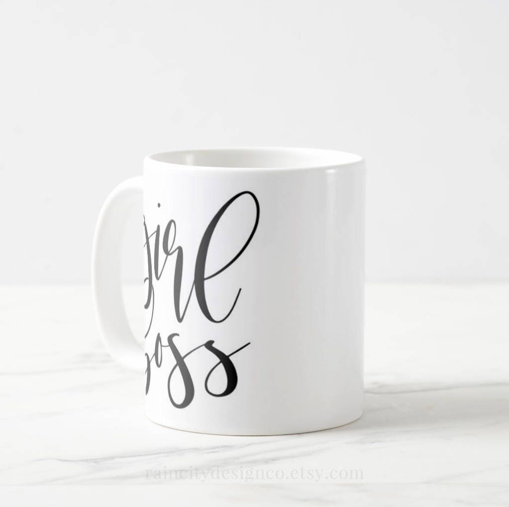 Girl Boss Mug Boss Lady Lady Boss Mug With Quote Boss Mug | Etsy