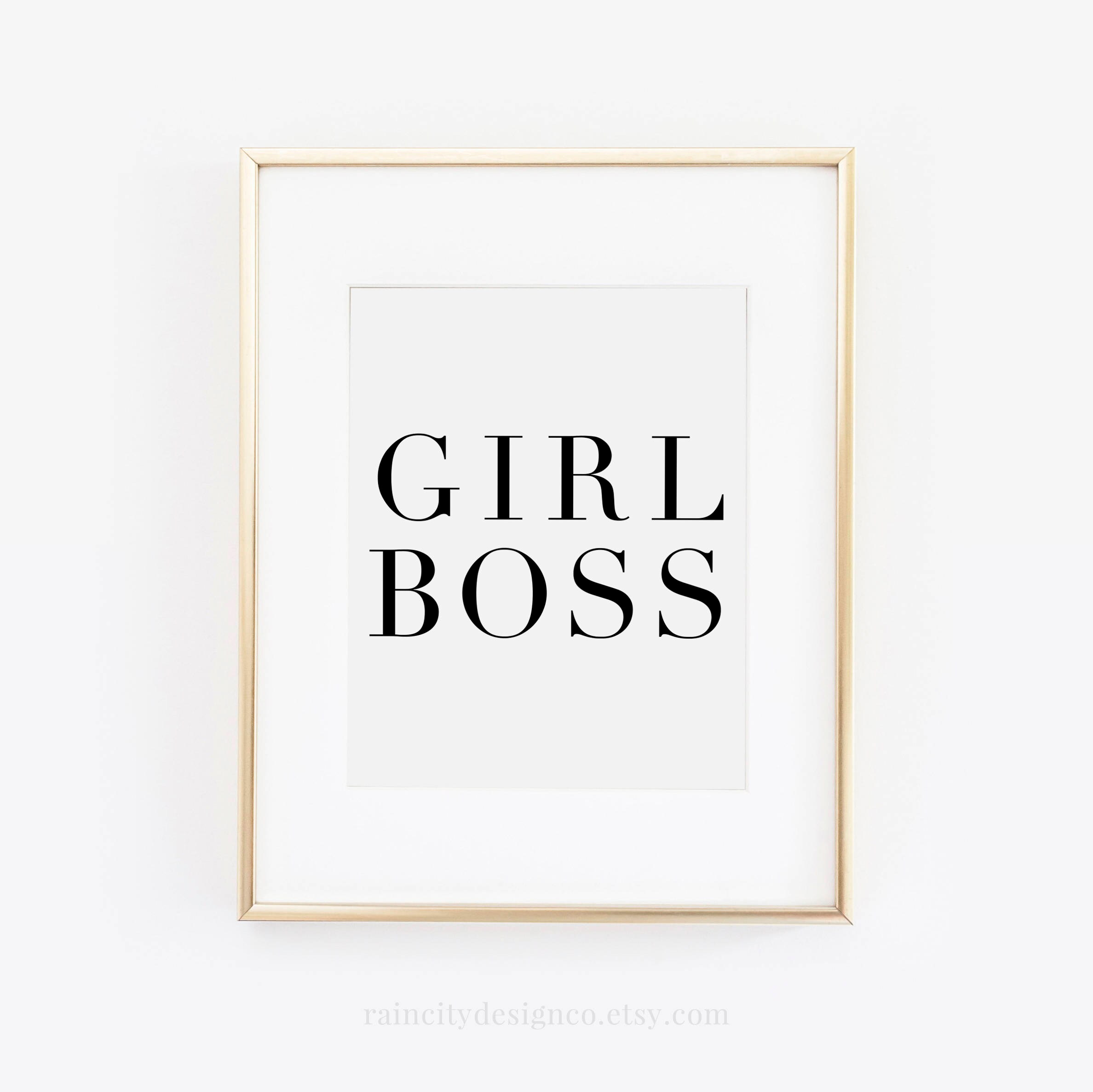 Girl Boss, Girl Boss Print, Office Decor, Desk Accessories, Office Wall ...