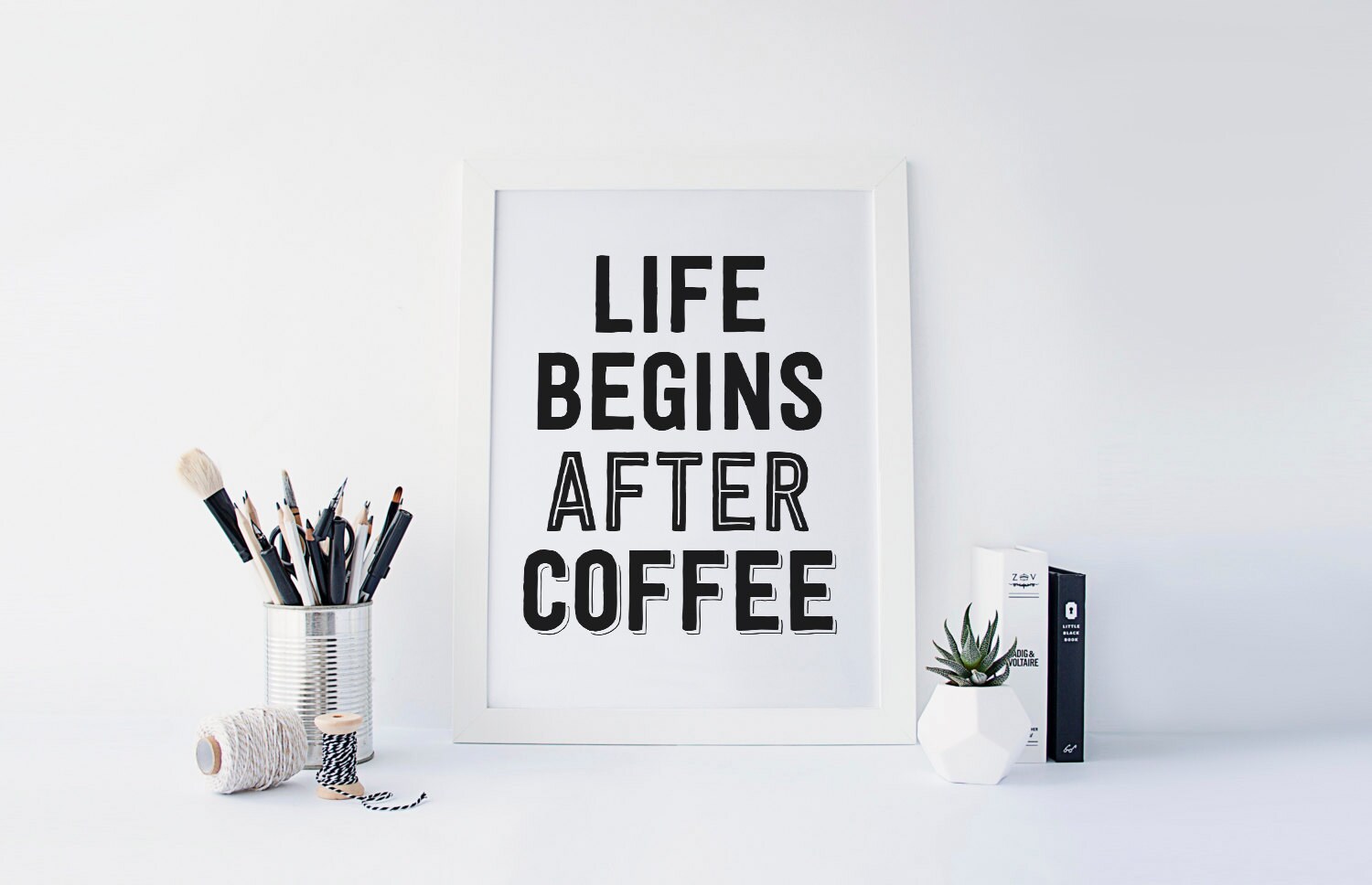 Life Begins After Coffee, Coffee Artwork, Coffee Quote, Coffee Wall ...