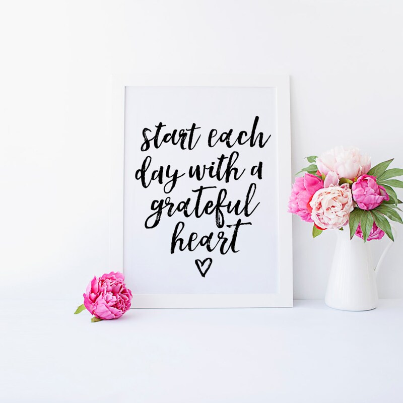 Start Each Day With a Grateful Heart - Etsy
